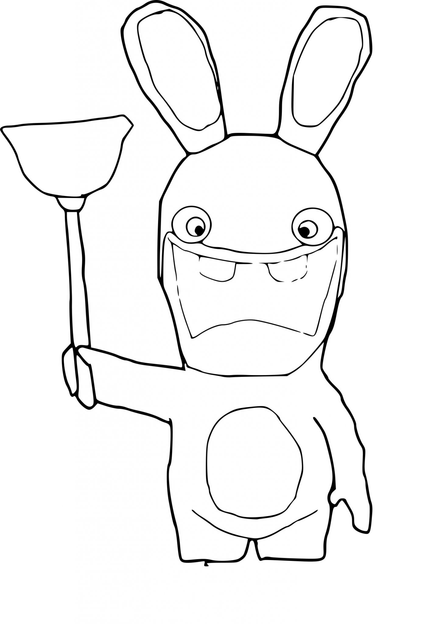 Coloriage Lapin Crétin À Imprimer Sur Coloriages tout Lapin Crétin À ...