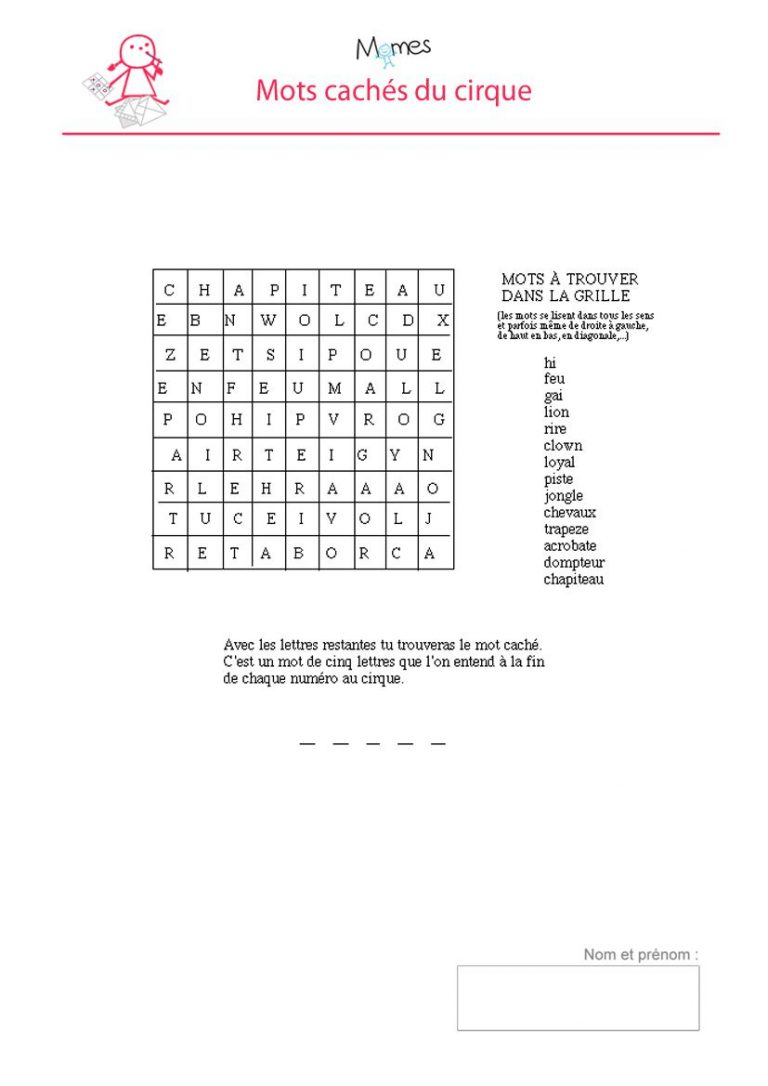 Jeux Des Mots Cachés - PrimaNYC.com