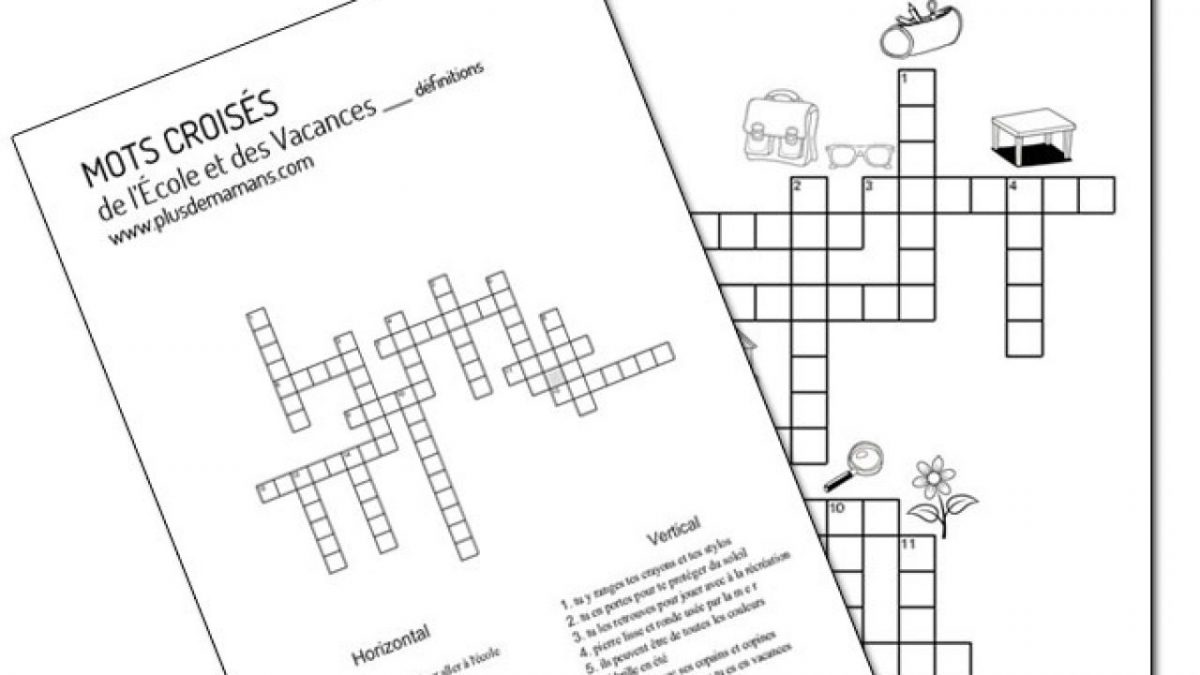 Les Mots Croisés De L'été Pour Vos Enfants _ À Imprimer [Diy intérieur ...