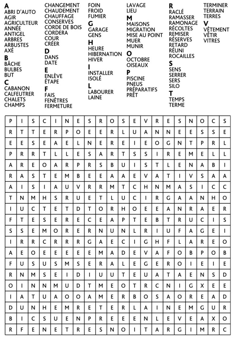 Jeux Des Mots Cachés - PrimaNYC.com