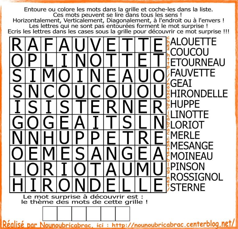 Mots Croises Enfants - PrimaNYC.com