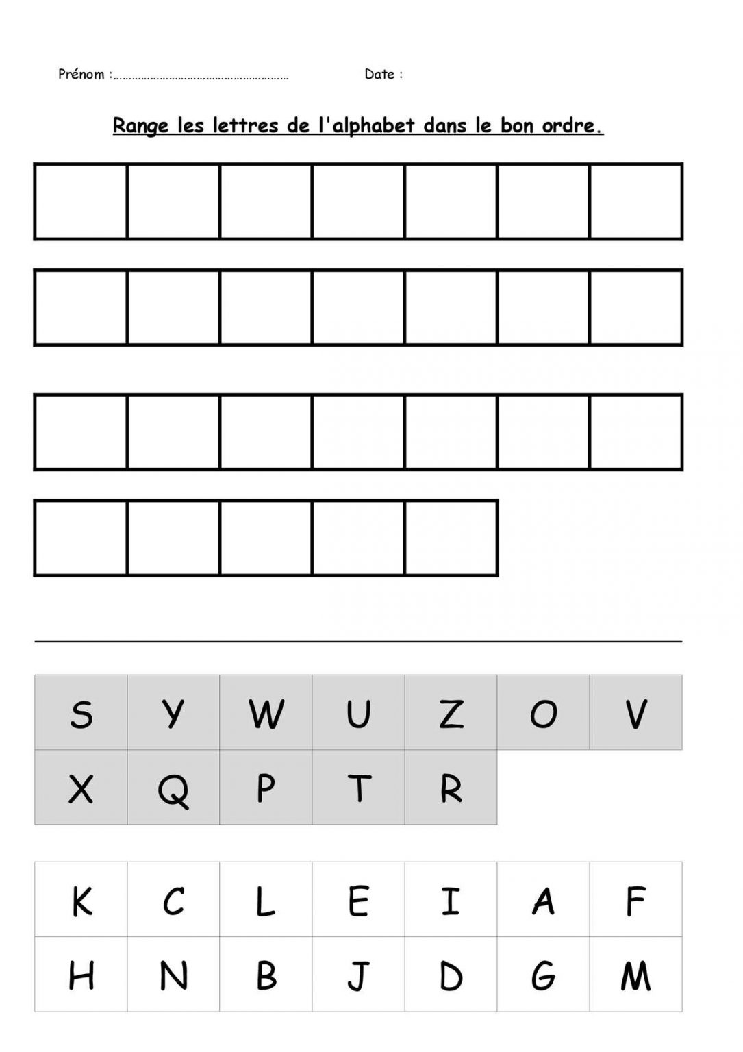 Exercice Sur L Alphabet - PrimaNYC.com